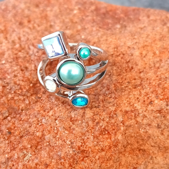 Lia Sophia | Jewelry | Lia Sofia Sterling Silver Art Deco Ring | Poshmark